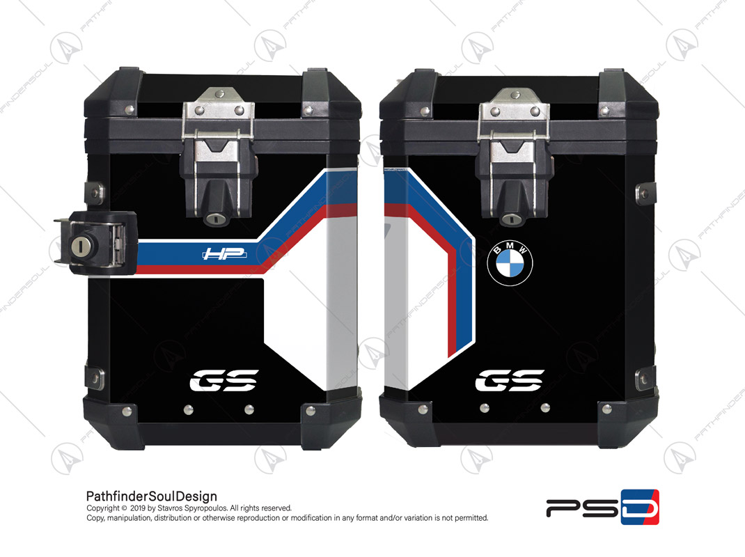 R1250GS Adventure decal stickers set for BMW aluminium panniers