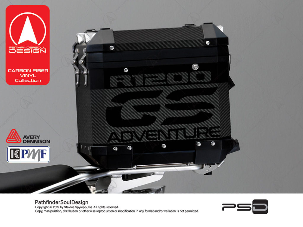 R1200GS ADVENTURE TRIPLE BLACK BMW ALUMINIUM TOP BOX "CARBON FIBER ...