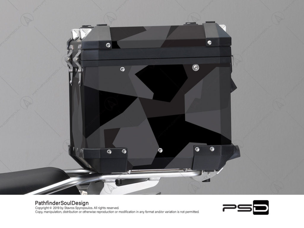 R1200GS ADVENTURE TRIPLE BLACK BMW ALUMINIUM TOP BOX "SWEDISH M90 DARK ...
