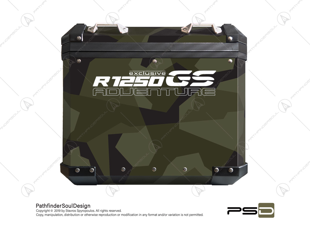 R1250GS Adventure Style Exclusive Swedish M90 camo stickers