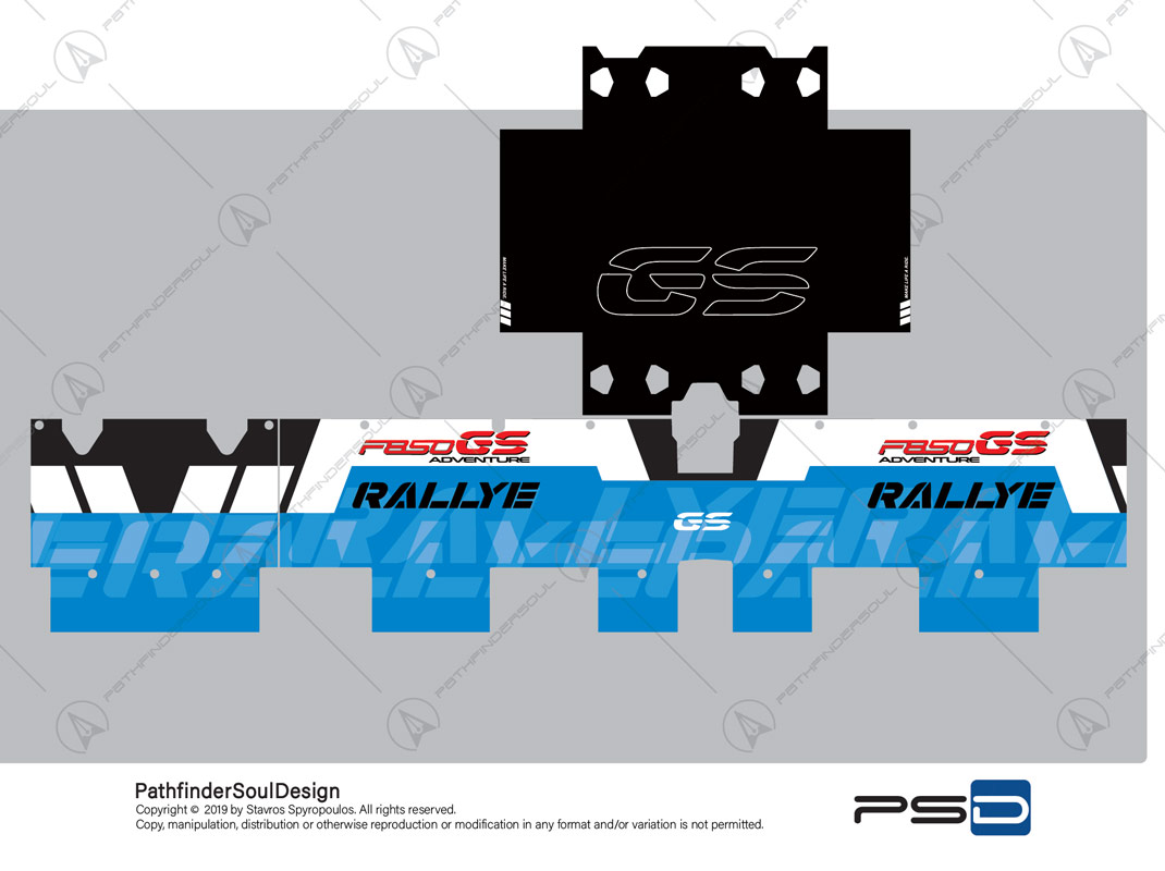 F850GS Adventure Aluminium Top Box Style Rallye stickers
