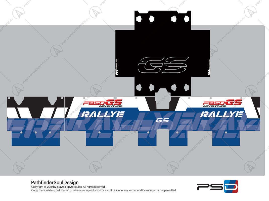 F850GS Adventure Aluminium Top Box Style Rallye stickers