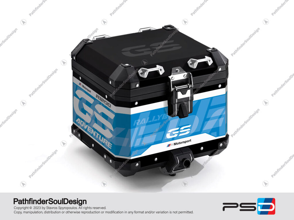 BMW top box decal stickers for R1200GS Adventure Cordoba Blue