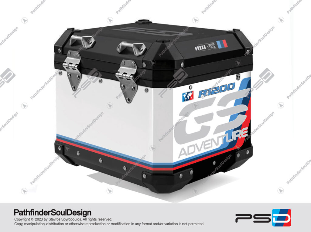 BMW top box Morotrsport ADV stickers R1200GS Adventure