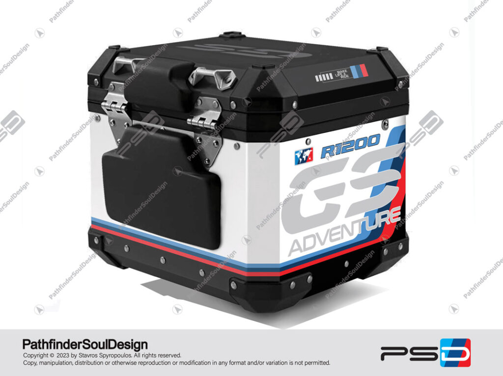 BMW top box Morotrsport ADV stickers R1200GS Adventure