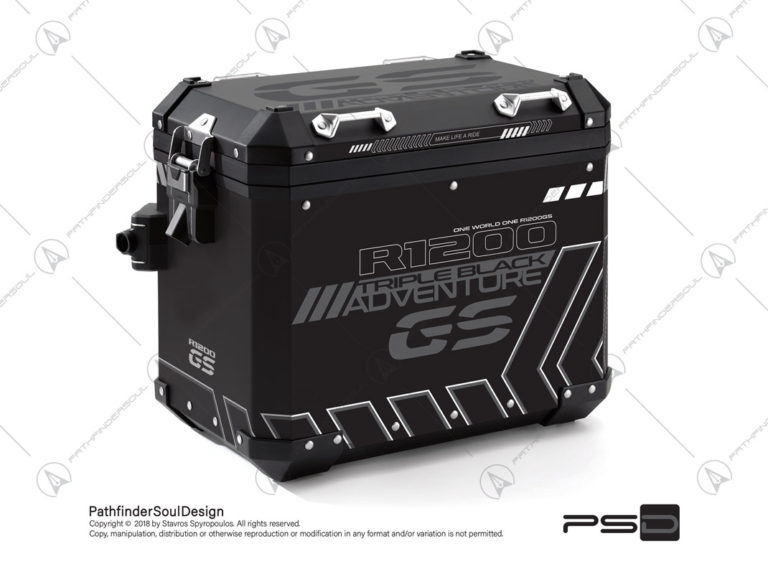 BMW pannier decal stickers R1200GS Adventure Alpine White