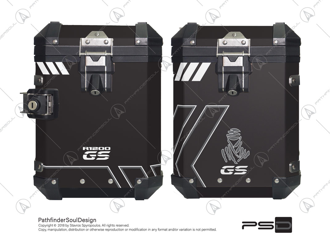 Tiger 900 Rally Pro Expedition panniers stickers kit