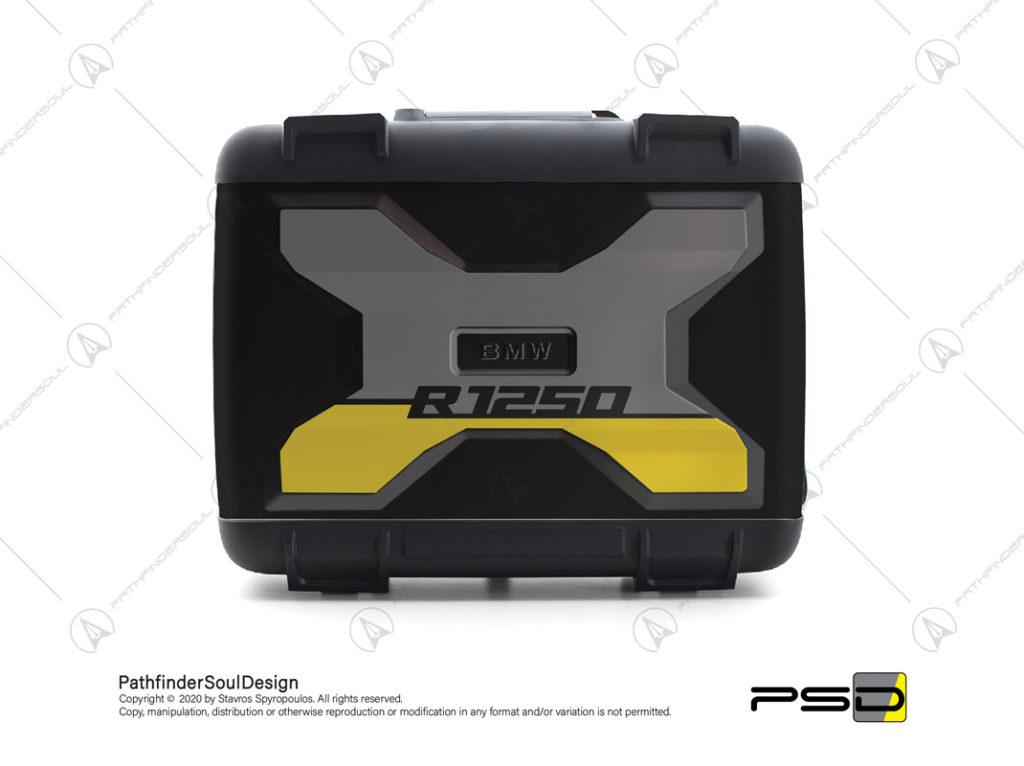 R1250GS STYLE EXCLUSIVE BMW VARIO TOP CASE "ACTIVE" FULL WRAP VINYL KIT ...