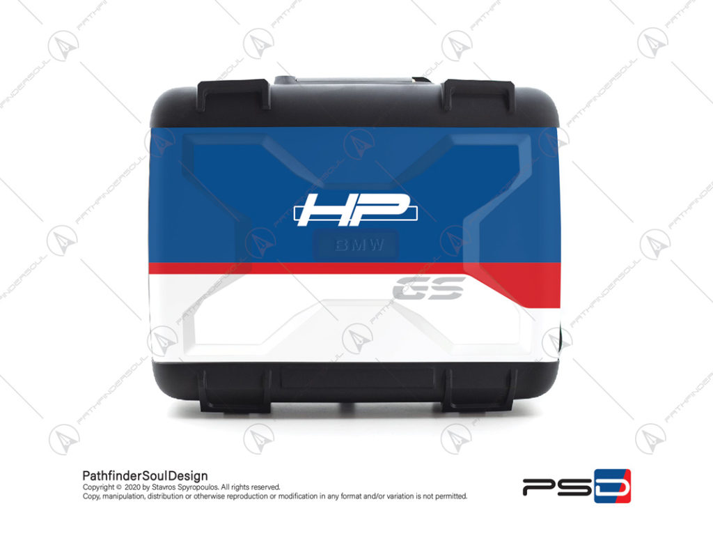 BMW pannier decal stickers R1200GS Adventure Alpine White