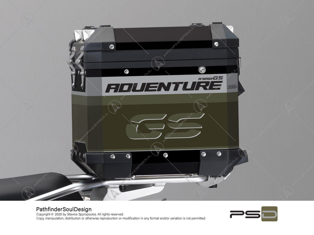 R1250GS ADVENTURE STYLE EXCLUSIVE BMW ALUMINIUM TOP BOX "RACING ...