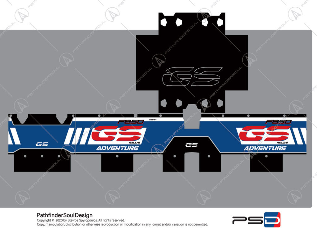 F850GSA Style Rallye BMW Aluminium Top Box "Racing" stickers
