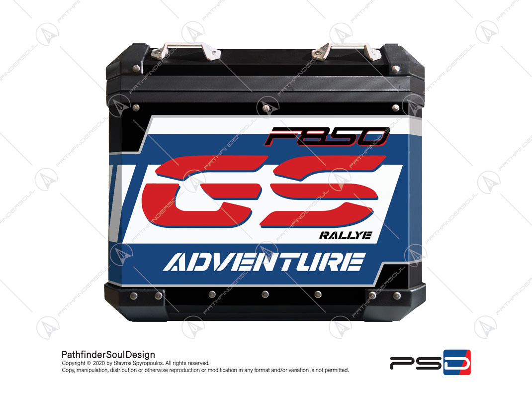 BMW pannier decal stickers R1200GS Adventure Alpine White