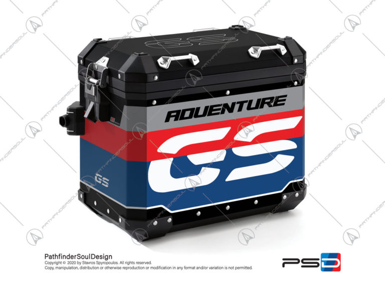 2017 R1200GS Rallye "Racing" stickers kit for BMW aluminium panniers