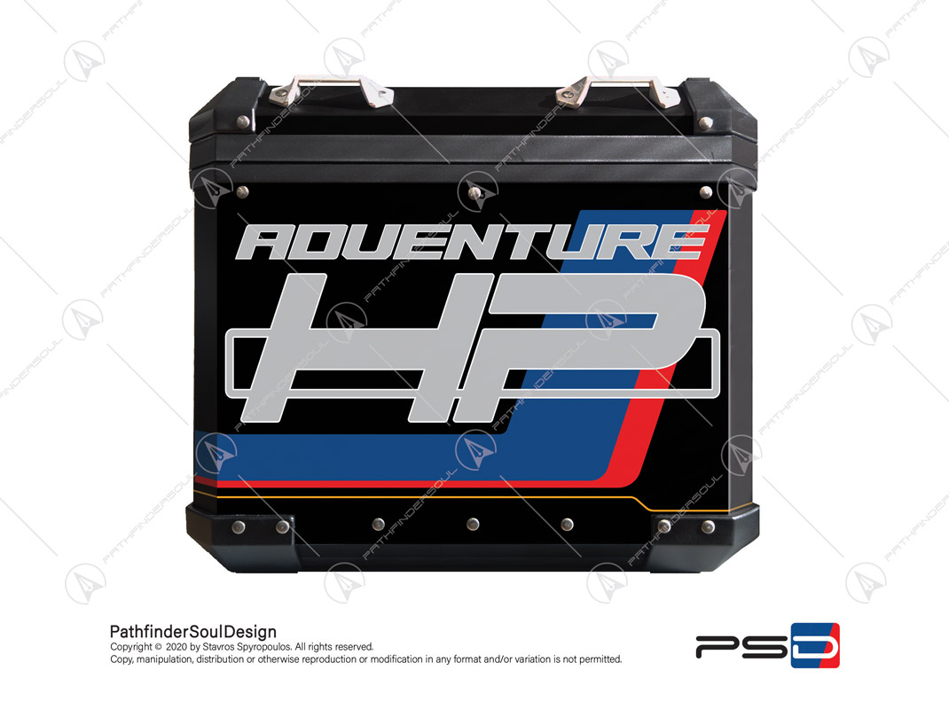 R1250GS Adventure HP Style decal stickers set for BMW panniers