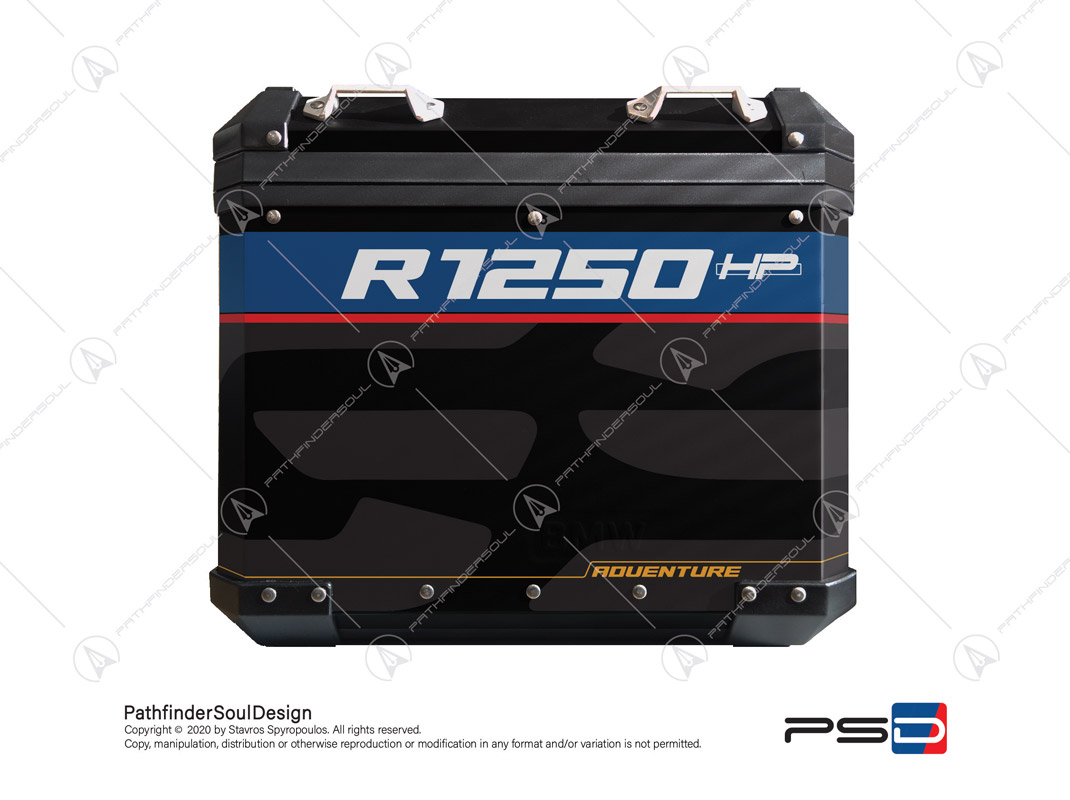 R1250GS Adventure HP Style decal stickers set for BMW panniers