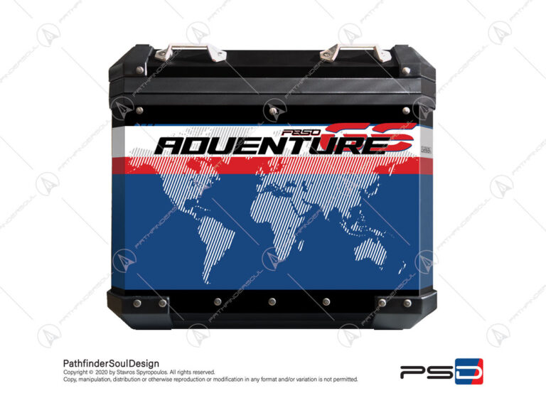 BMW pannier decal stickers R1200GS Adventure Alpine White