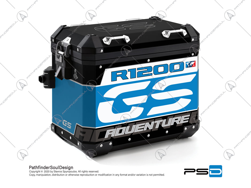 R1200GS ADVENTURE ALPINE WHITE BMW ALUMINIUM PANNIERS "TRAVELLER ...