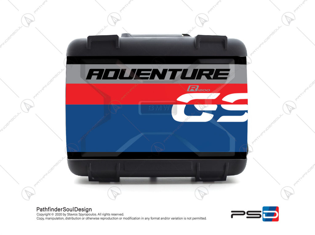 2017 R1200GS Rallye "Racing" stickers kit for BMW Vario Side Cases