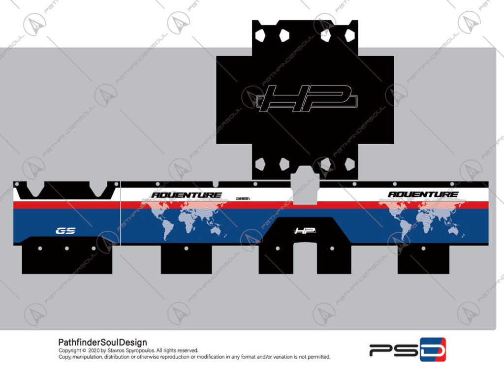 Tiger 900 Rally Pro Expedition panniers stickers kit