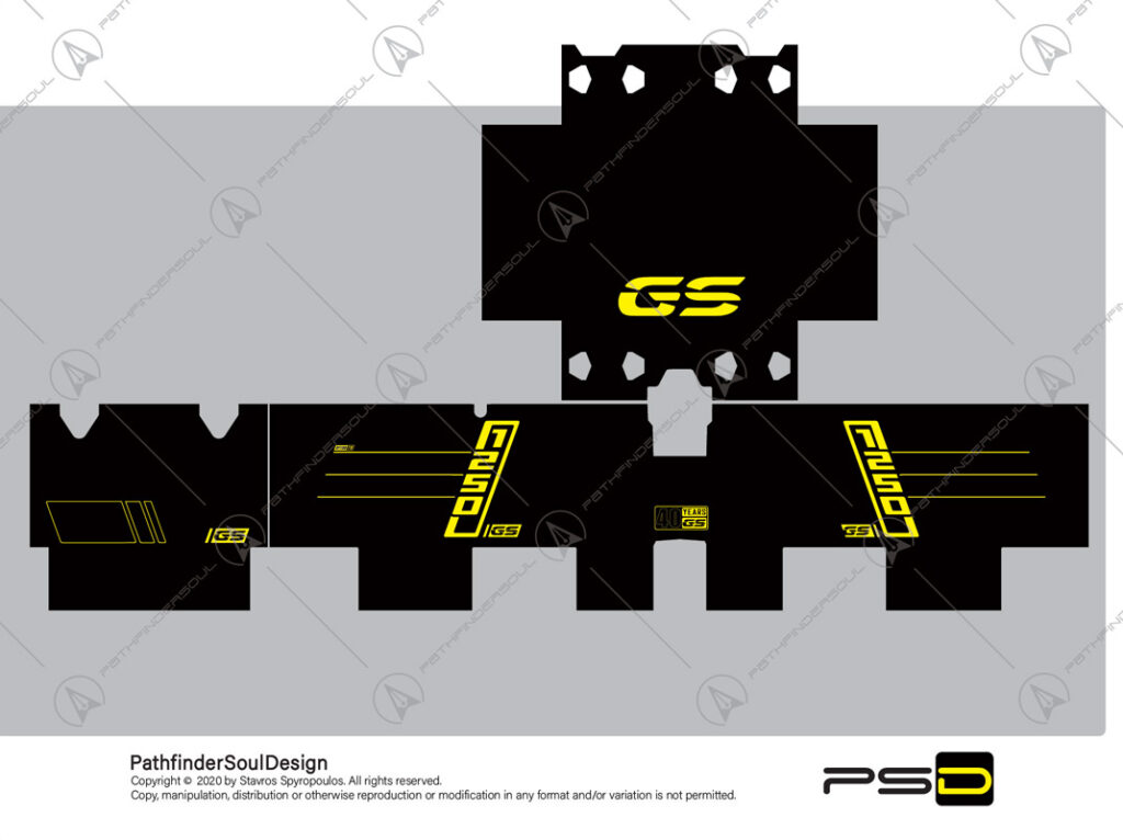 R1250GSA 40 YEARS GS Aluminium Top Box "Anniversary" stickers