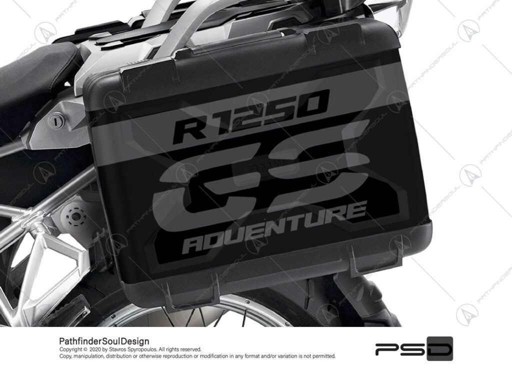 R1250GS "Traveller" stickers kit for BMW Vario Side Cases set
