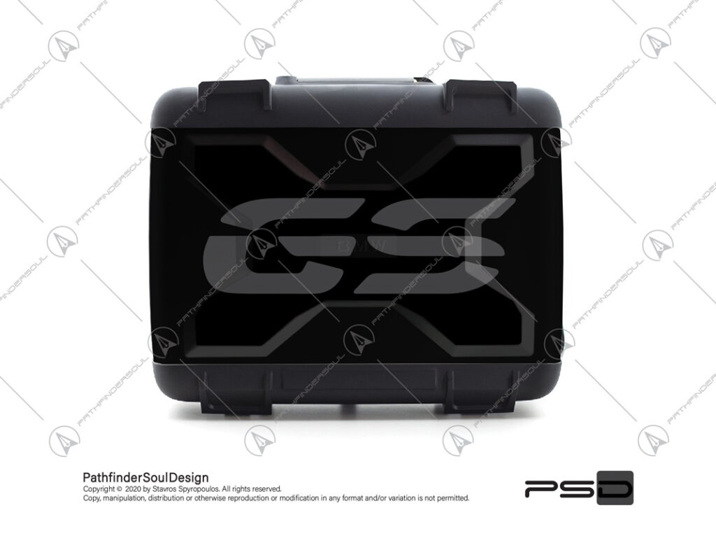 R1250GS Triple Black "TRAVELLER" stickers kit for VARIO TOP CASE