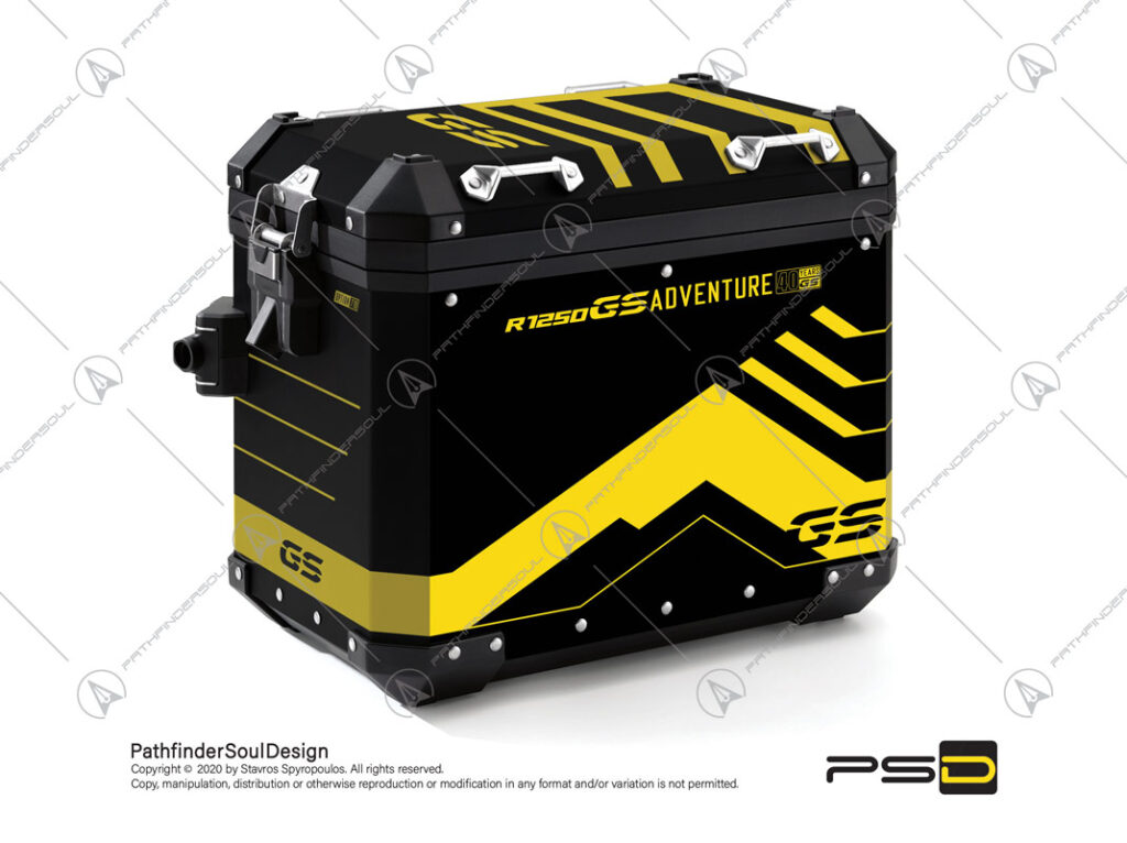 R1250GS Adventure "PEAK" stickers kit for BMW panniers