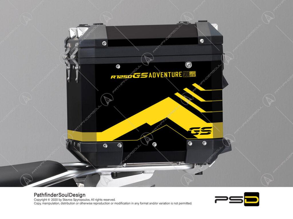 R1250GSA 40 YEARS GS Aluminium Top Box "PEAK" stickers