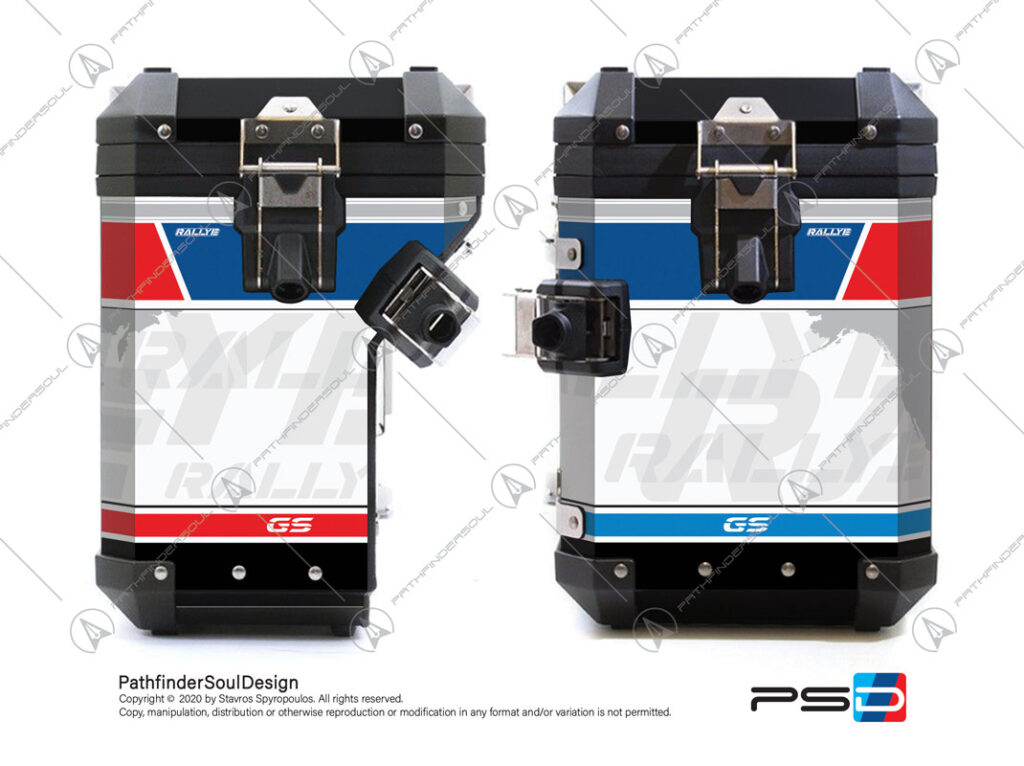 R1250GS Adventure "WORLD MAP" stickers kit for BMW panniers