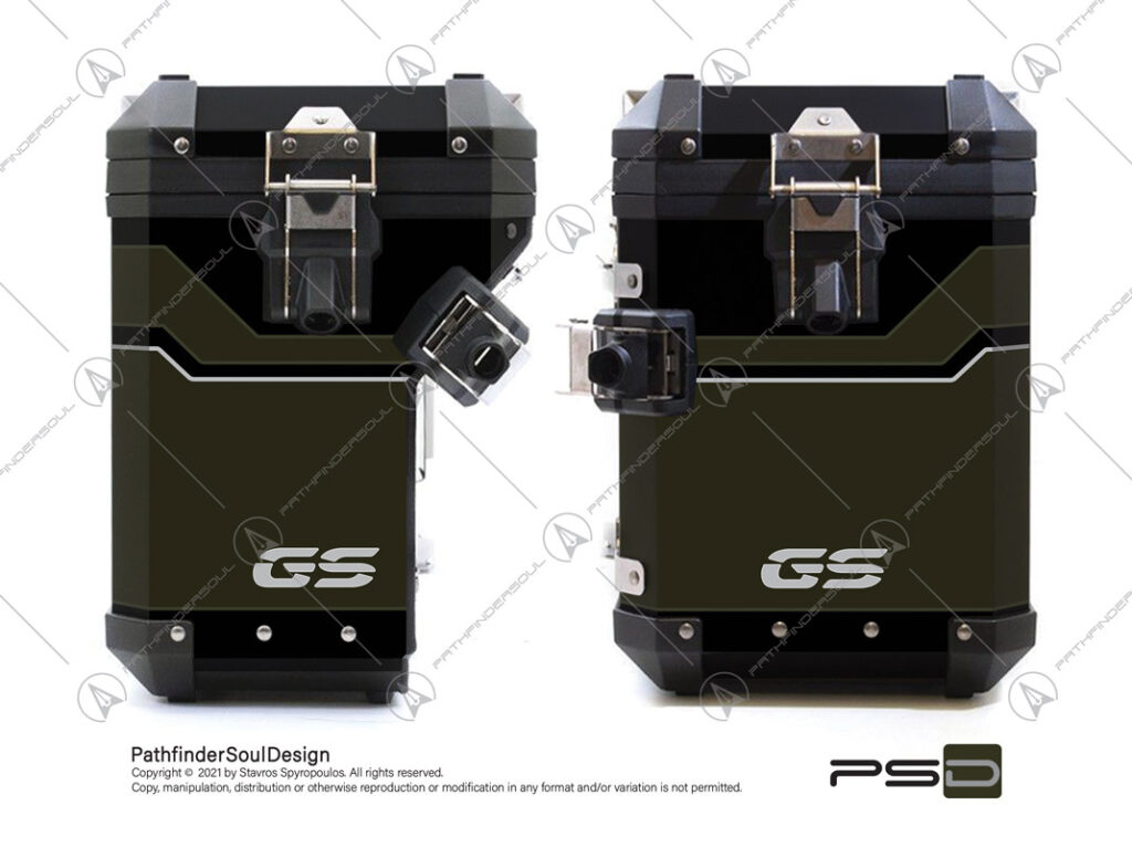 BMW pannier decal stickers R1200GS Adventure Alpine White