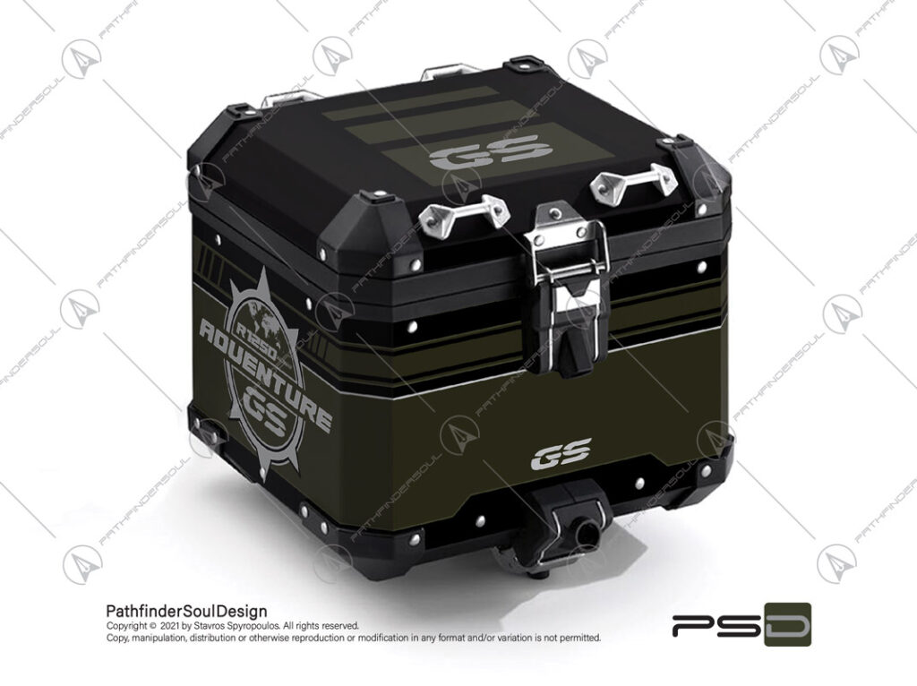 R1250GS ADVENTURE STYLE EXCLUSIVE BMW ALUMINIUM TOP BOX "GENUINE ADV ...