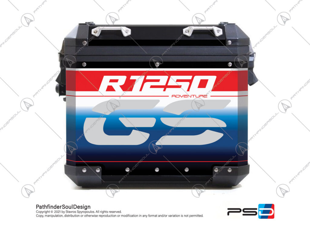 R1250GS Adventure Style Rallye stickers kit for BMW panniers