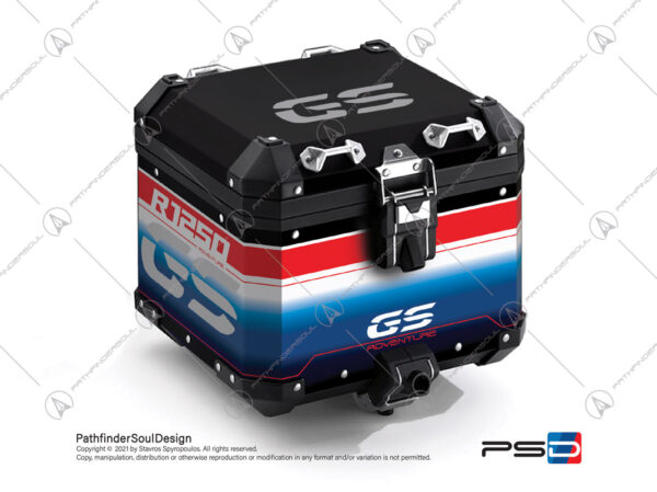 R1250GS ADVENTURE STYLE RALLYE BMW ALUMINIUM TOP BOX "ON IT" GRAPHIC ...