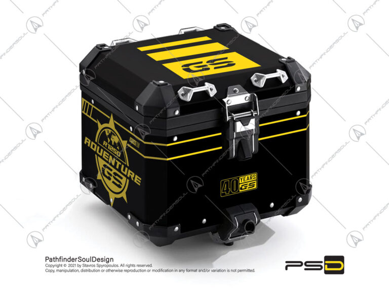 R1250GSA 40 YEARS GS Aluminium Top Box "GENUINE ADV" stickers