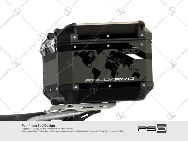 Tiger 900 Rally Pro Expedition panniers stickers kit