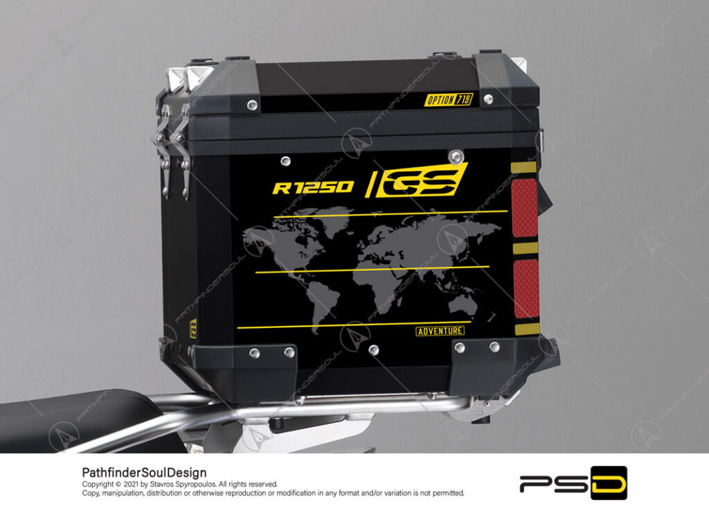 R1250GSA 40 YEARS GS Aluminium Top Box "40 Years GS" stickers