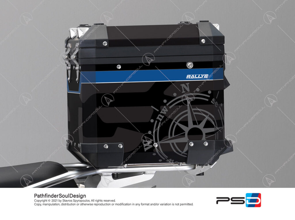 R1250GS ADVENTURE STYLE RALLYE BMW ALUMINIUM TOP BOX "COMPASS" STICKERS ...