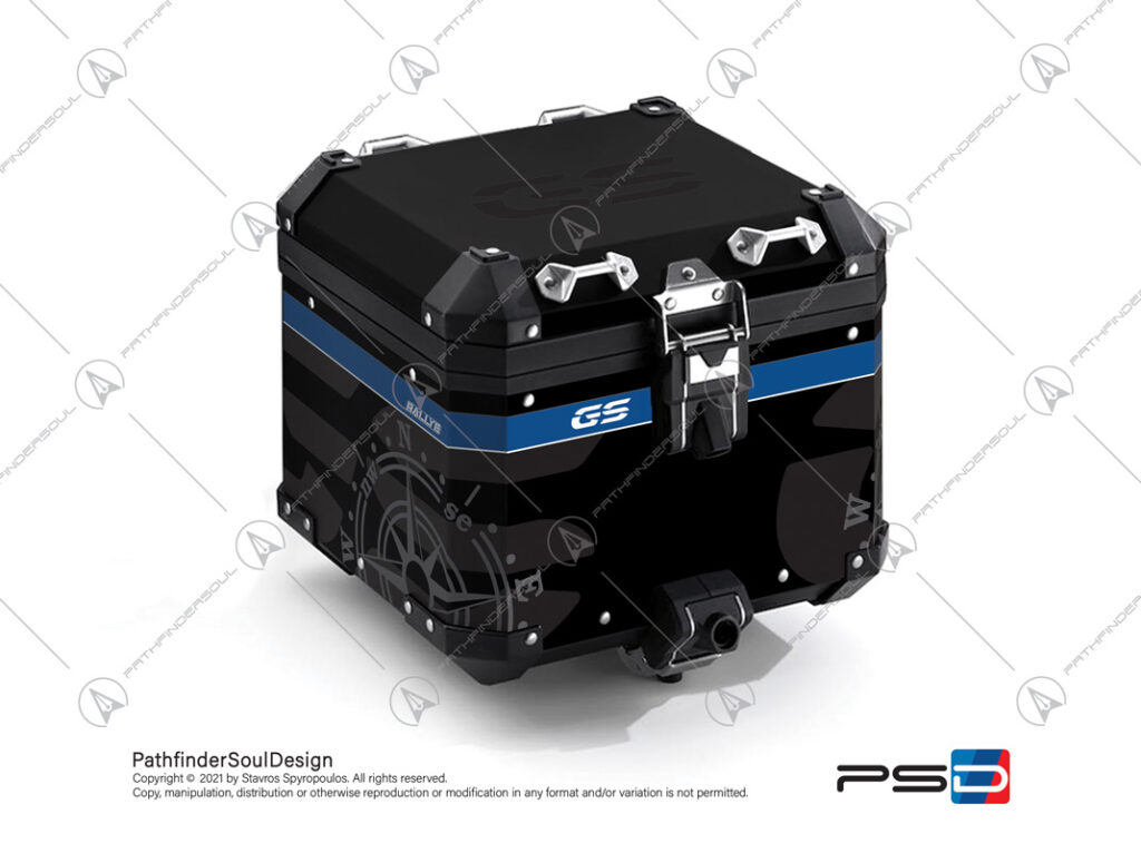 R1250GS ADVENTURE STYLE RALLYE BMW ALUMINIUM TOP BOX "COMPASS" STICKERS ...