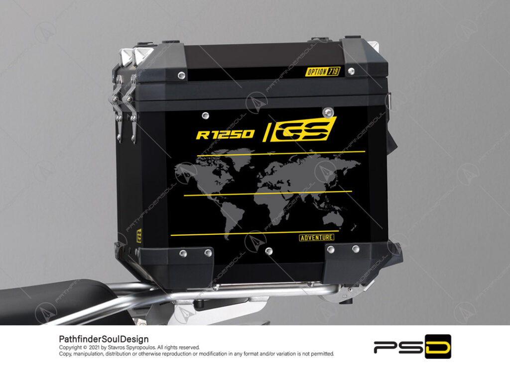 R1250GSA 40 YEARS GS Aluminium Top Box "40 Years GS" stickers