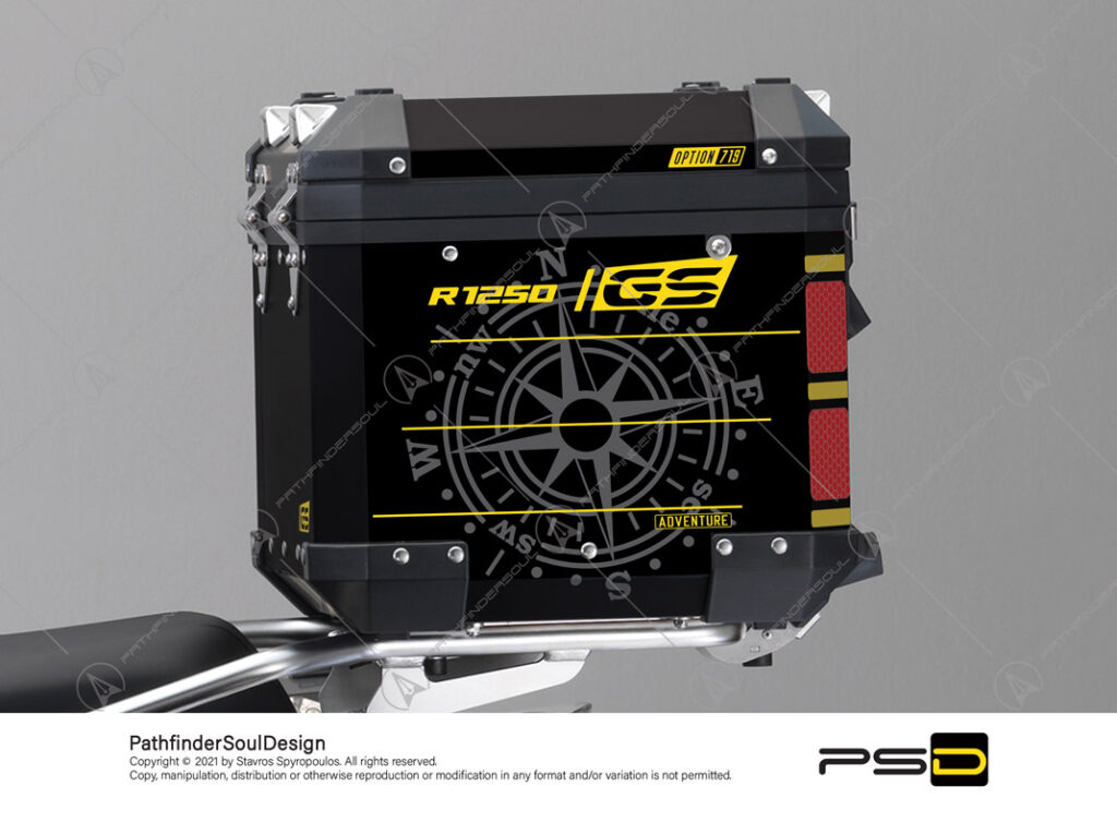 R1250GSA 40 YEARS GS Aluminium Top Box "40 Years GS" stickers