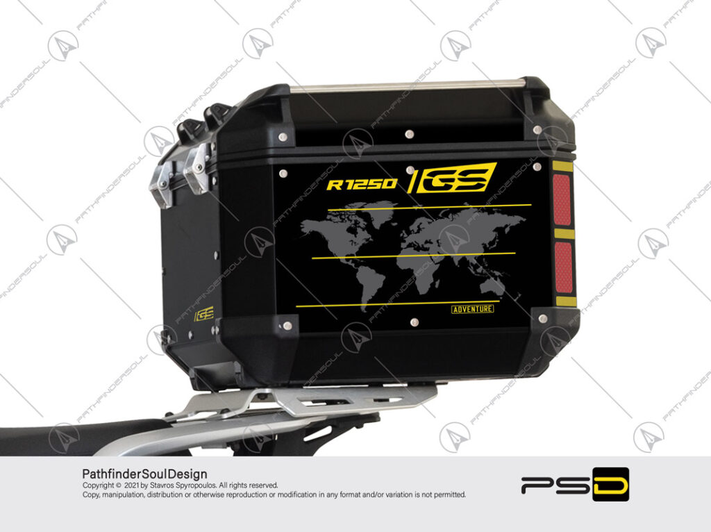 R1250GSA GIVI TREKKER OUTBACK Top Case stickers kit