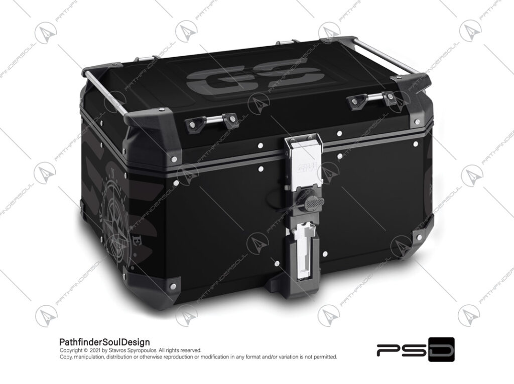 R1250GSA Triple Black GIVI TREKKER OUTBACK Top Case stickers kit