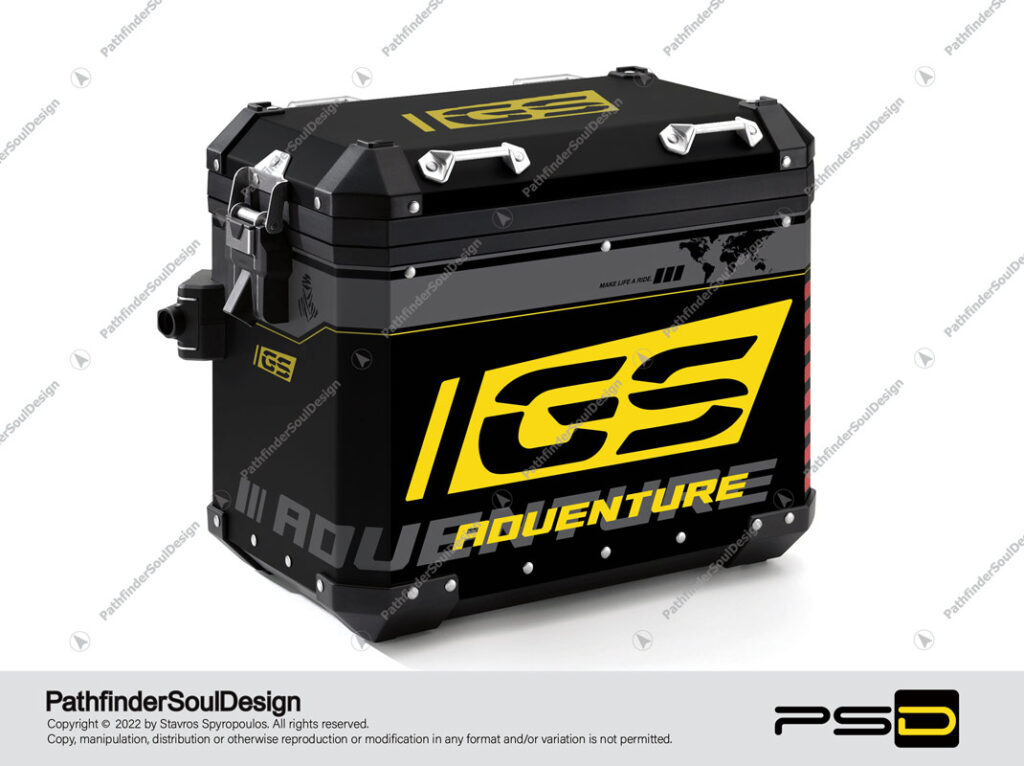 R1250GS Adventure "40 YEARS GS" stickers kit for BMW panniers