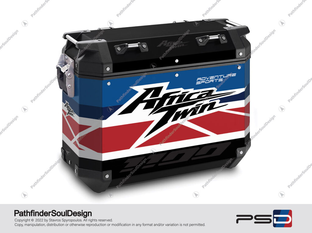 CRF1100L AT Adventure Sports GIVI Trekker Outback cases stickers