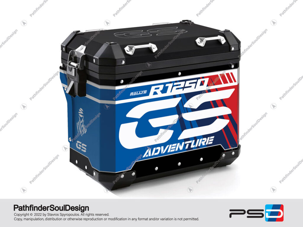 R1250GS Adventure Style Rallye stickers kit for BMW panniers