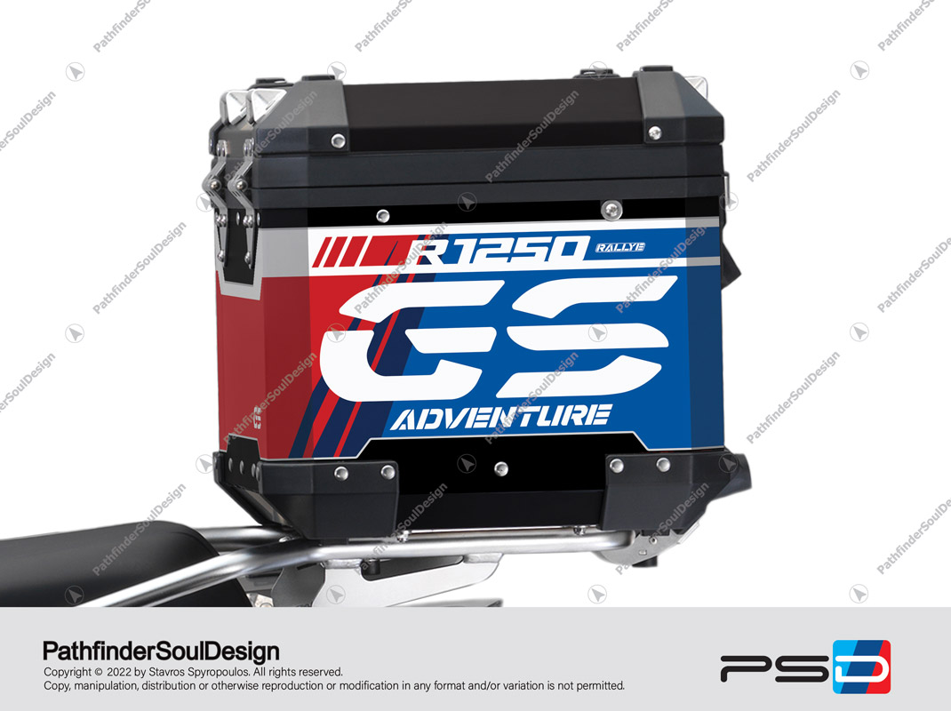 R1250GS ADVENTURE STYLE RALLYE BMW ALUMINIUM TOP BOX "HERITAGE ...
