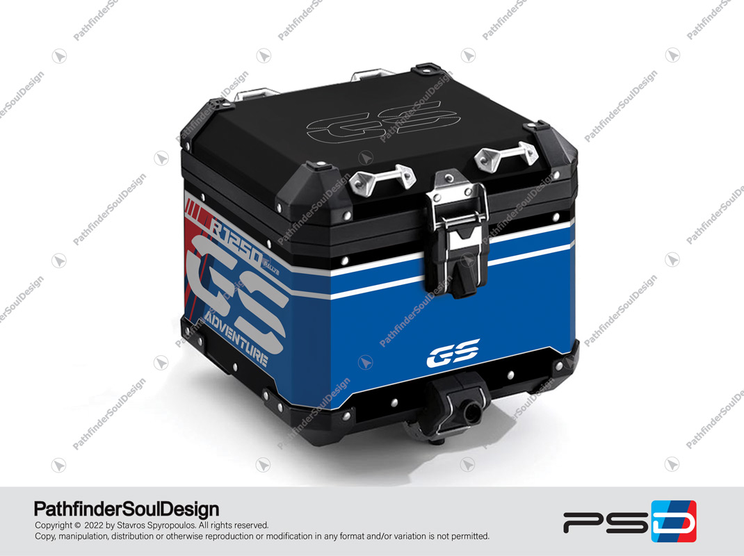 R1250GS ADVENTURE STYLE RALLYE BMW ALUMINIUM TOP BOX "HERITAGE ...