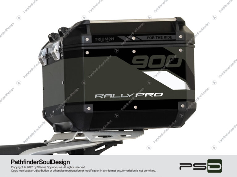 Tiger 900 Rally Pro Expedition panniers stickers kit