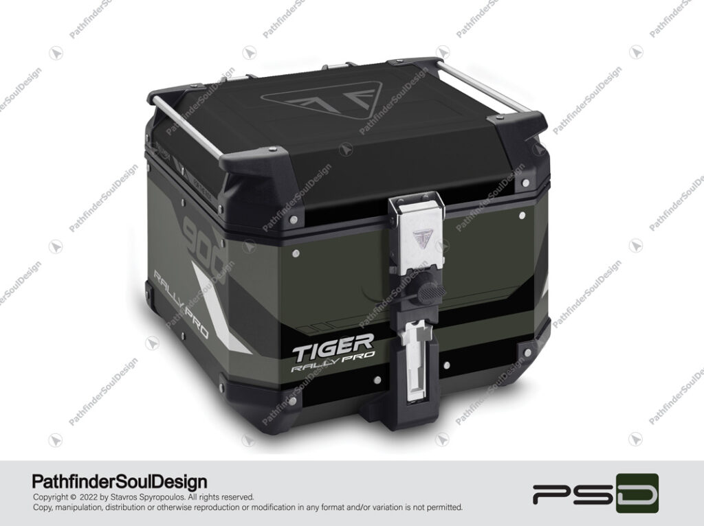 Tiger 900 Rally Pro Expedition panniers stickers kit