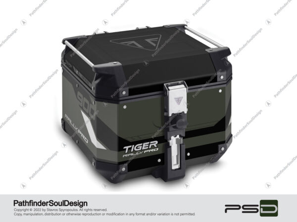 Tiger 900 Rally Pro Expedition panniers stickers kit